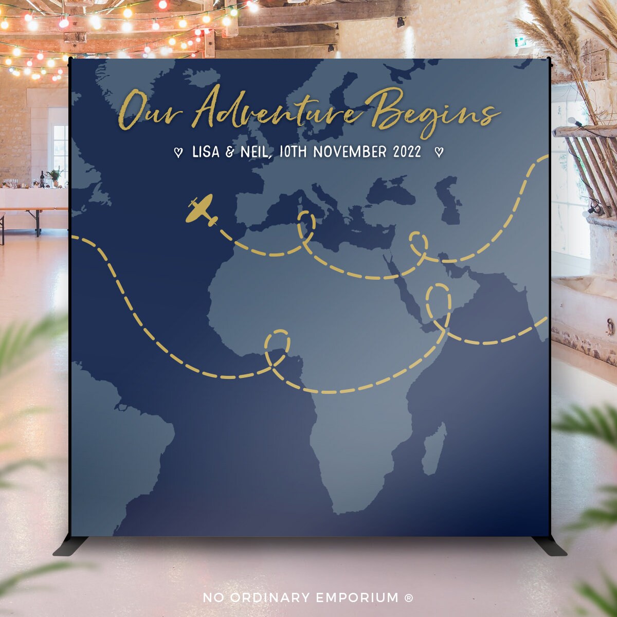 Travel Backdrop, World Map Backdrop, Adventure Begins Banner ...