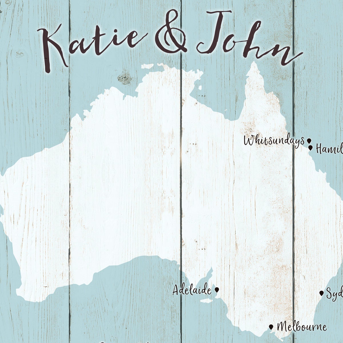 Australia Map Poster Rustic Map Personalised Travel Map | Etsy