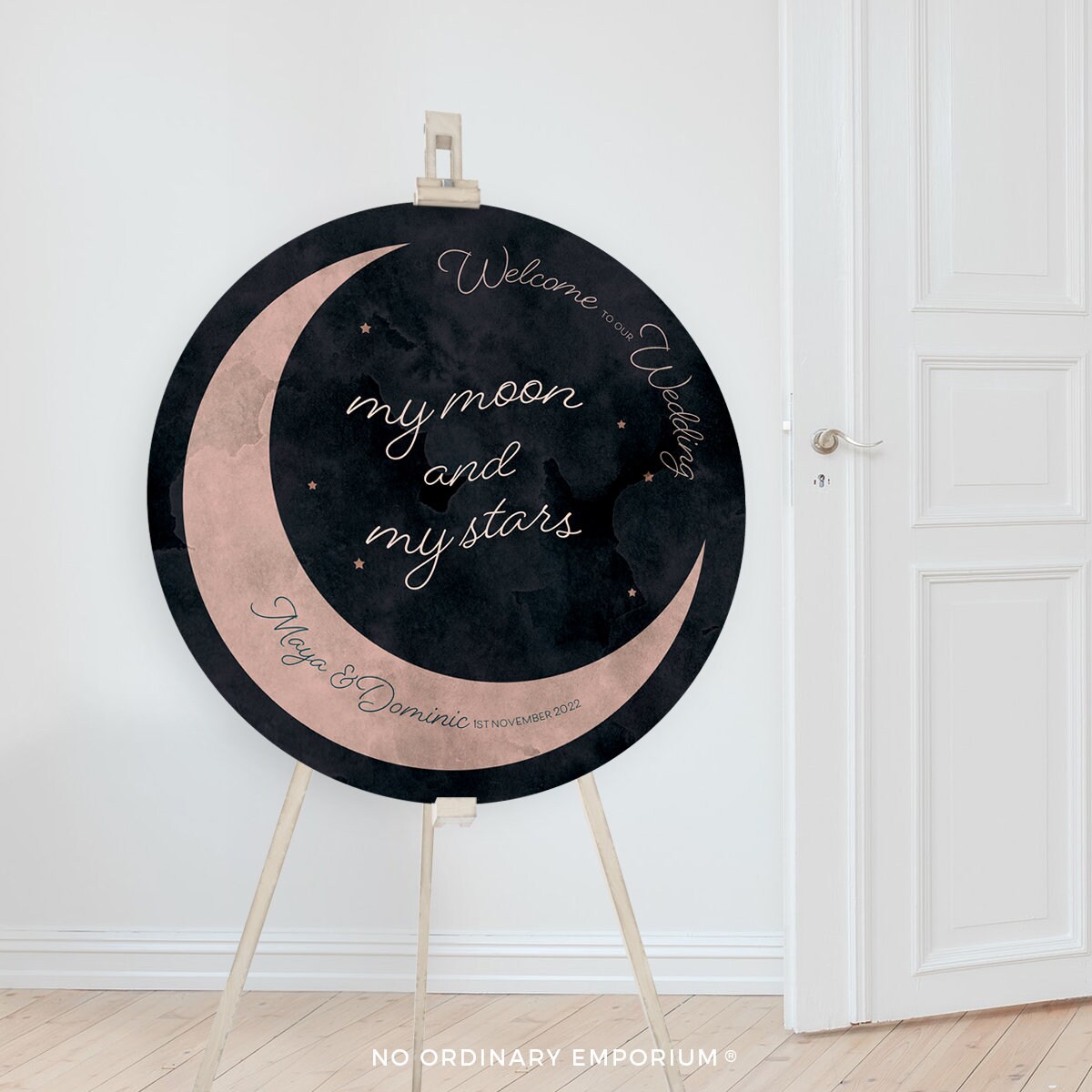 Celestial Wedding Moon Stars Welcome Sign Crescent Moon - Etsy UK