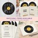 Record Style Menus Music Wedding Decor Vinyl Music Lovers - Etsy