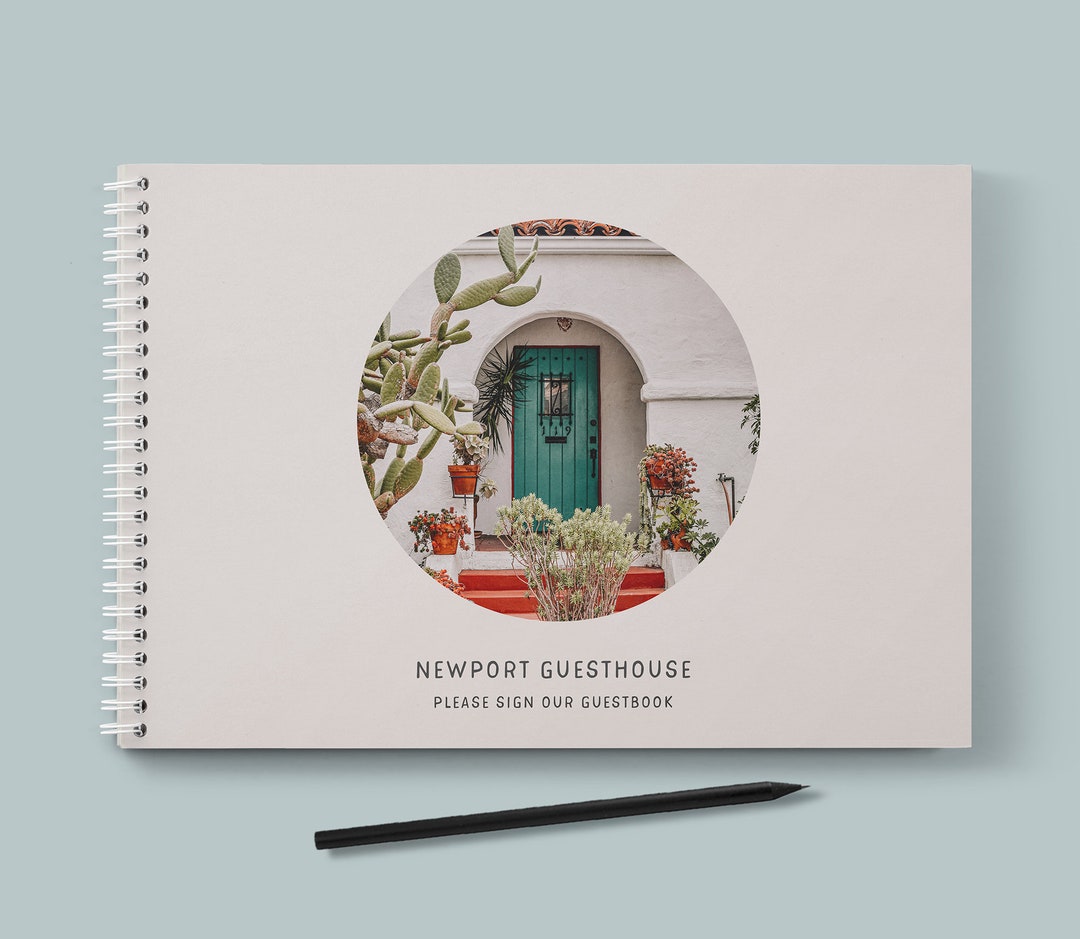 Holiday Home Guest Book, Personalised BNB Visitor Guest Book, Custom ...
