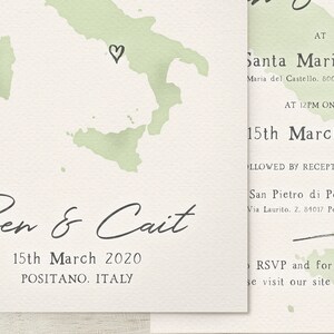 Italian Wedding Invitations Italy Destination Wedding Travel | Etsy