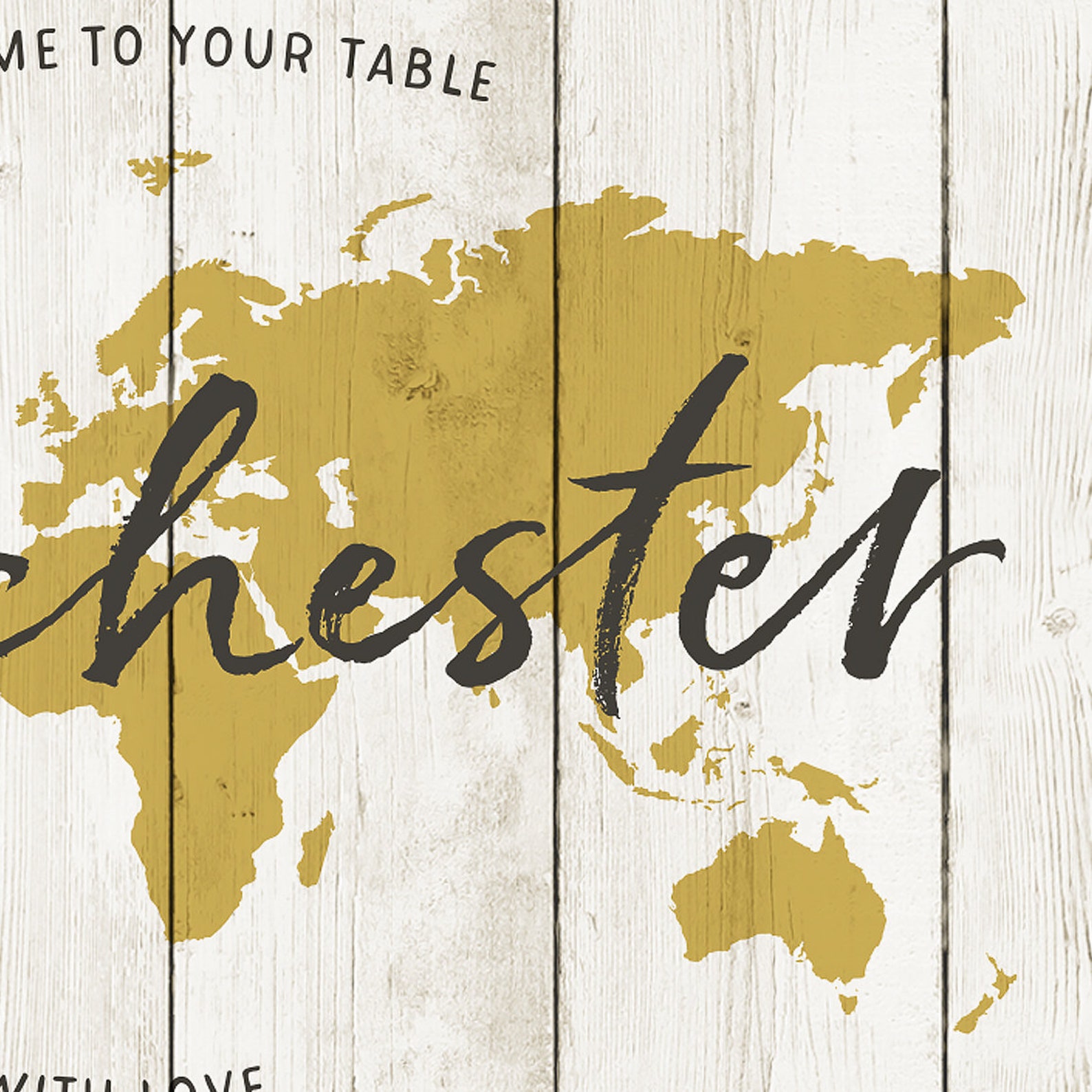 Travel Table Name Card Etsy
