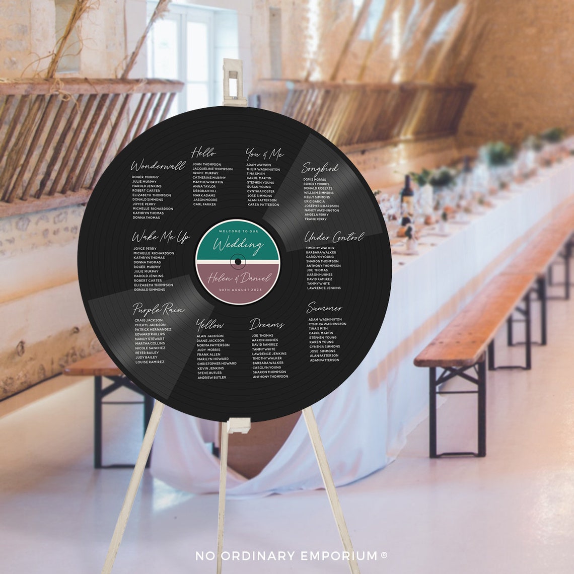 Record Table Plan Record Seating Chart Music Theme Wedding - Etsy UK