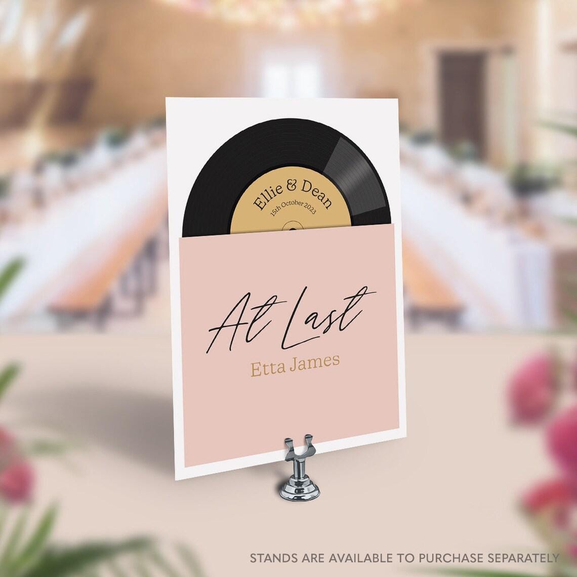 Record Wedding Stationery Set, Vinyl Seating Chart, Retro Table Names ...