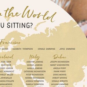 World Seating Chart, Round Seating Plan, Destination Table Plan ...