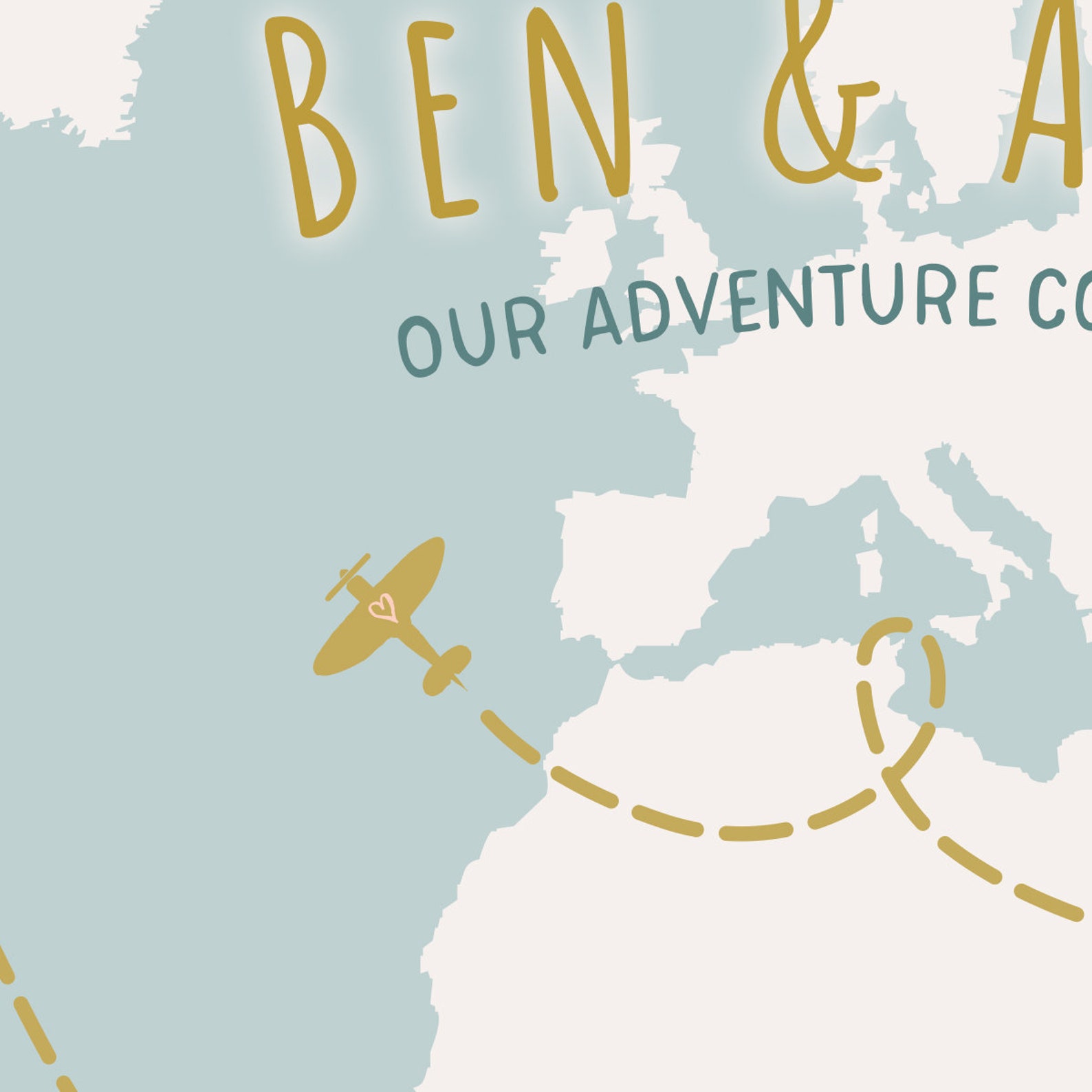 World Map Backdrop Our Adventure Begins Travel Wedding - Etsy UK