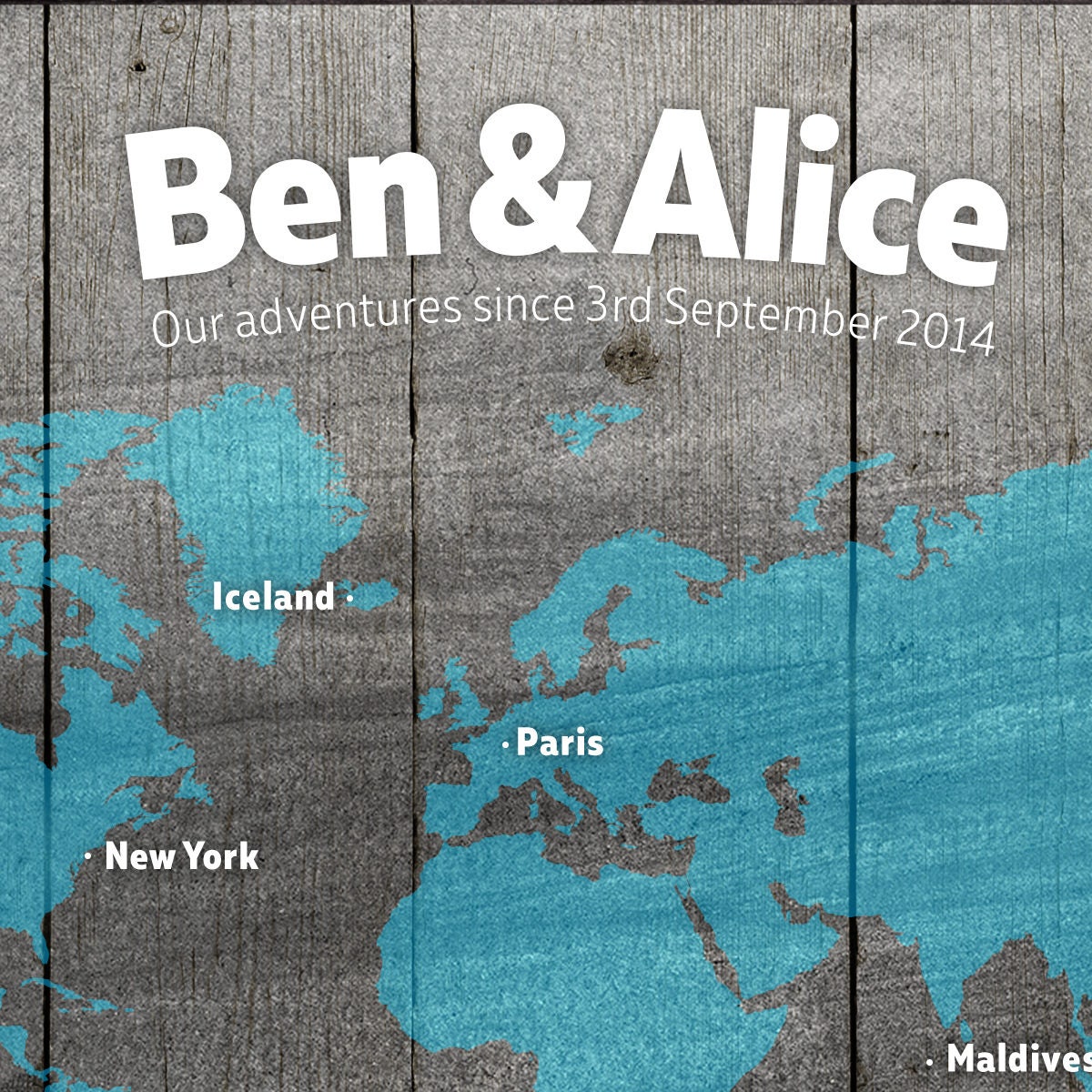 World Map Poster Travel Bucket List Map Wood Look Poster - Etsy