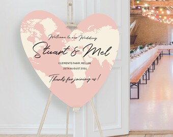 Heart Wedding Welcome Sign - Etsy