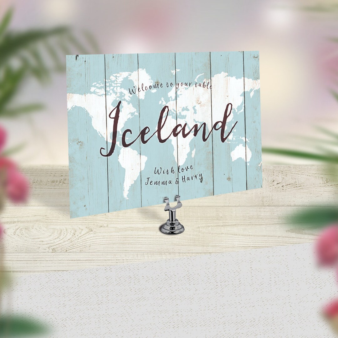 Rustic Wedding Table Location Names: Travel Wedding Decor, Boho Wedding ...