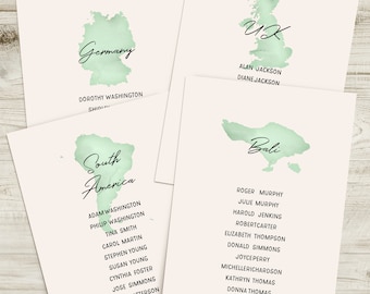 Country Wedding Seating Chart Destination Table Plan - Etsy