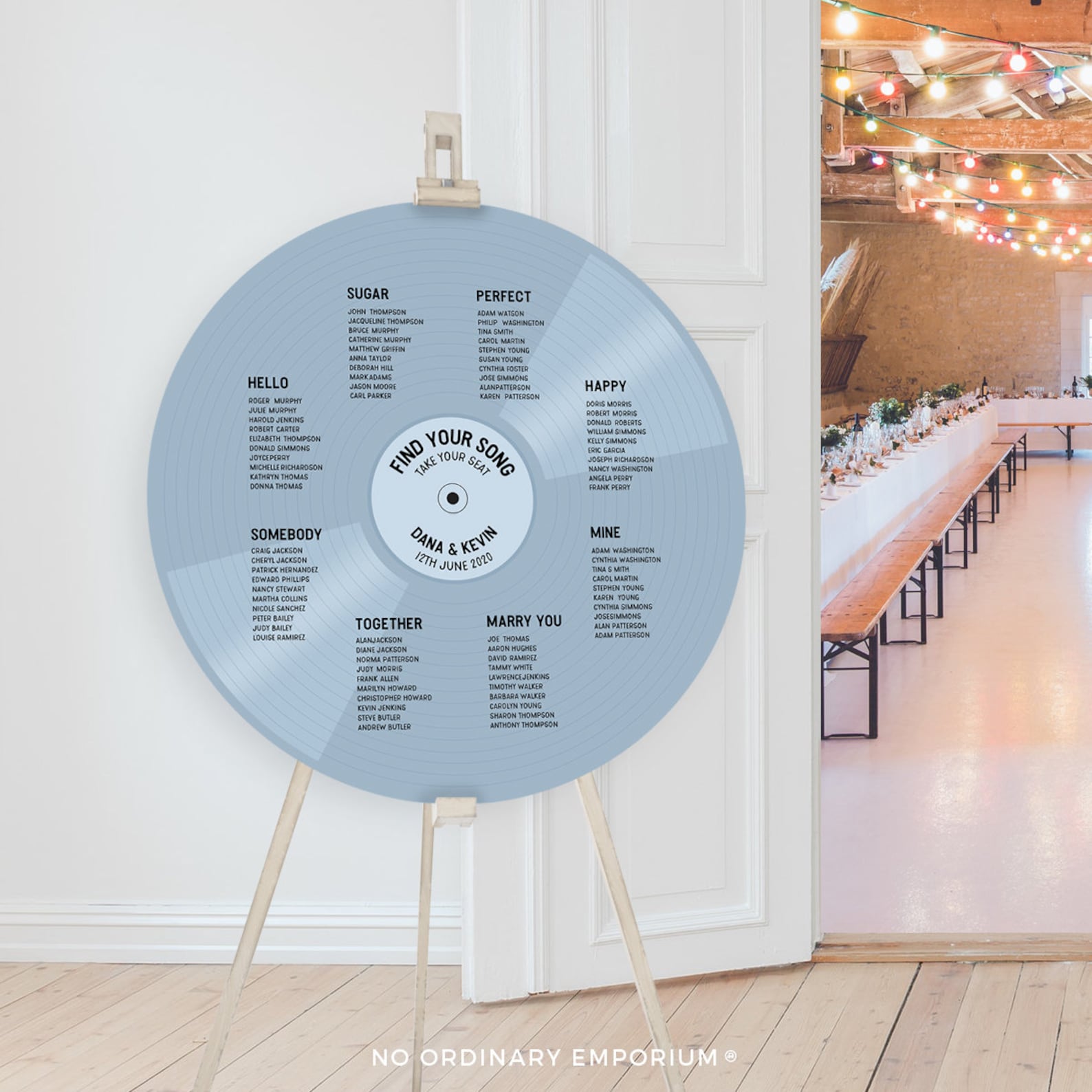 Vinyl Style Record Seating Chart Music Record Shape Table - Etsy UK