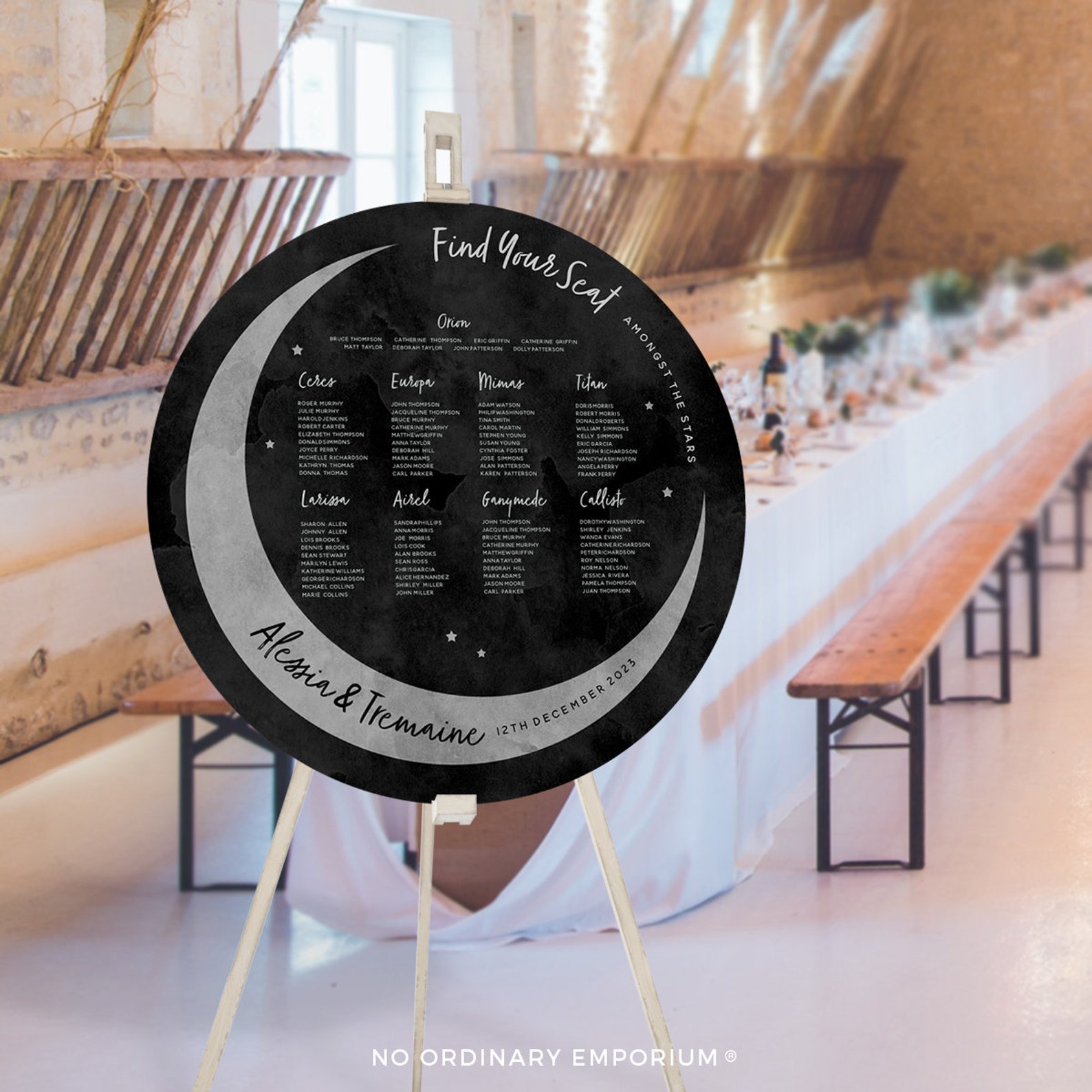 Moon and Stars Wedding Table Plan Celestial Theme Wedding - Etsy