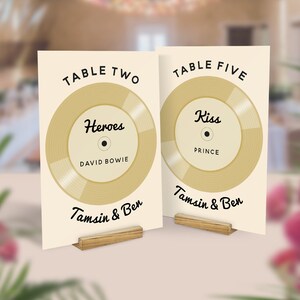 Music Theme on the Day Wedding Stationery Set: Table Name Cards, Place ...