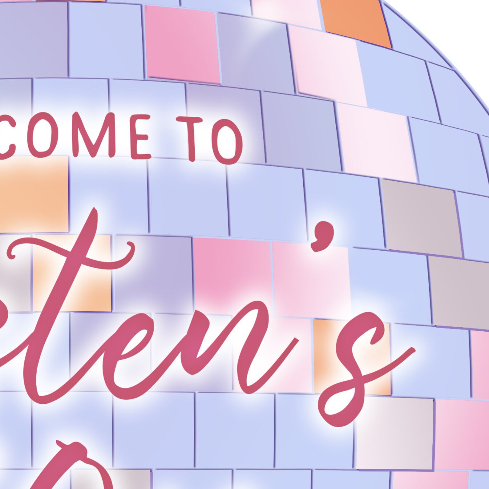 Disco Ball-style Welcome Sign Glitterball Sign Wedding Disco - Etsy