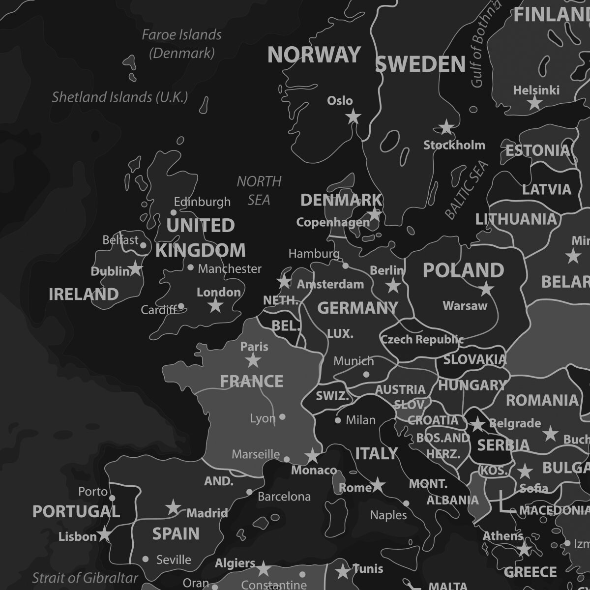 Dark Grey World Map Pin Board Travel Map Push Pin Places - Etsy UK