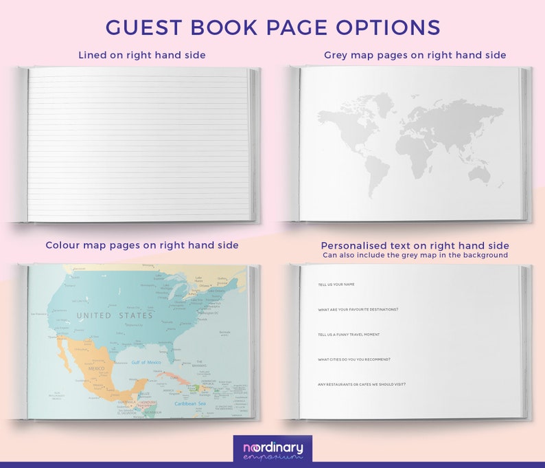 Vintage Map Wedding Guestbookbridal Shower Guest Book Travel - Etsy