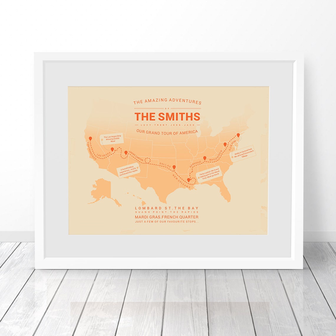 Personalised World Map Custom Travel Map Print Places - Etsy UK