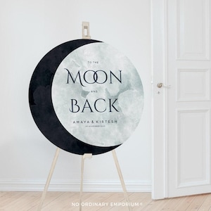 Celestial Crescent Moon Welcome Sign, Starry Night Wedding, Stars ...