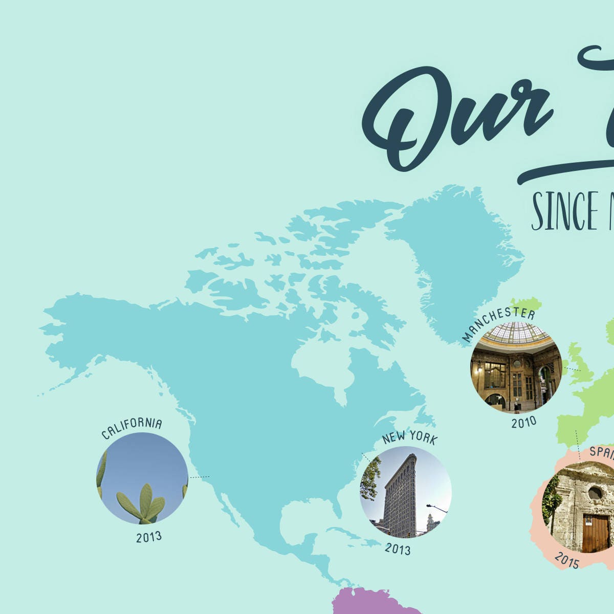 Photo Map Travel Map Photo Photo Collage Gift for | Etsy UK