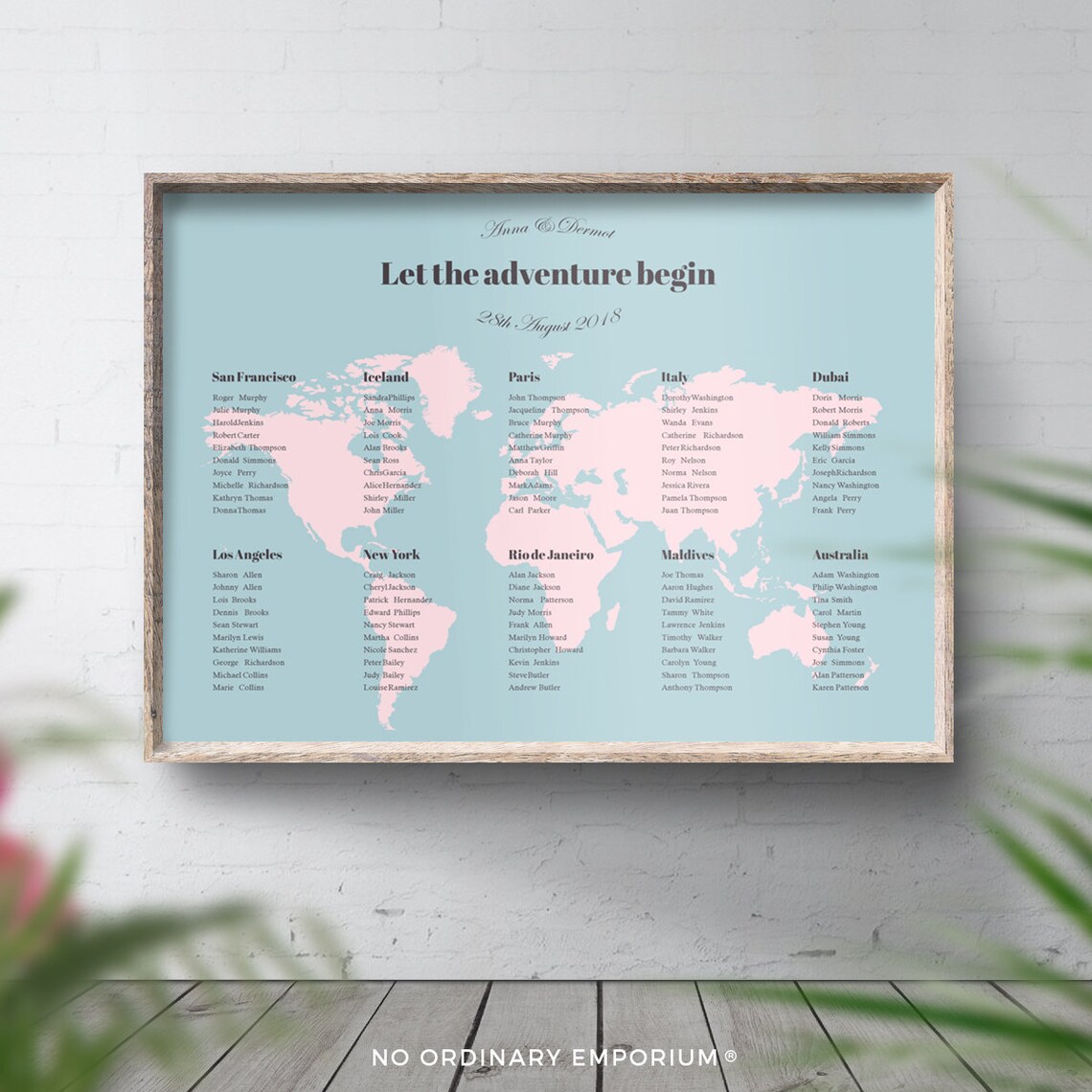 Travel Theme Table Plan Map Wedding Travel Themed World - Etsy