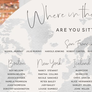 World Seating Chart, Round Seating Plan, Destination Table Plan ...