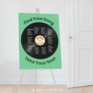 Record Table Plan Record Seating Chart Music Theme Wedding - Etsy UK