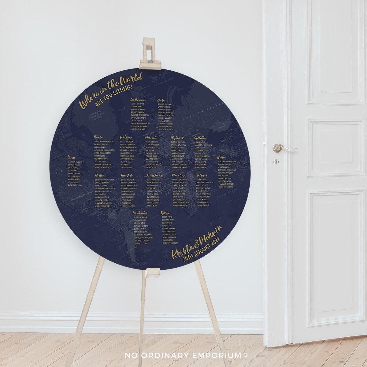 Circular Map Table Plan Flat Globe Seating Chart World - Etsy UK