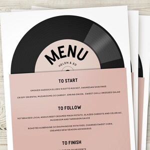 Record Style Menus, Music Wedding Decor, Vinyl , Music Lovers, Rock N ...