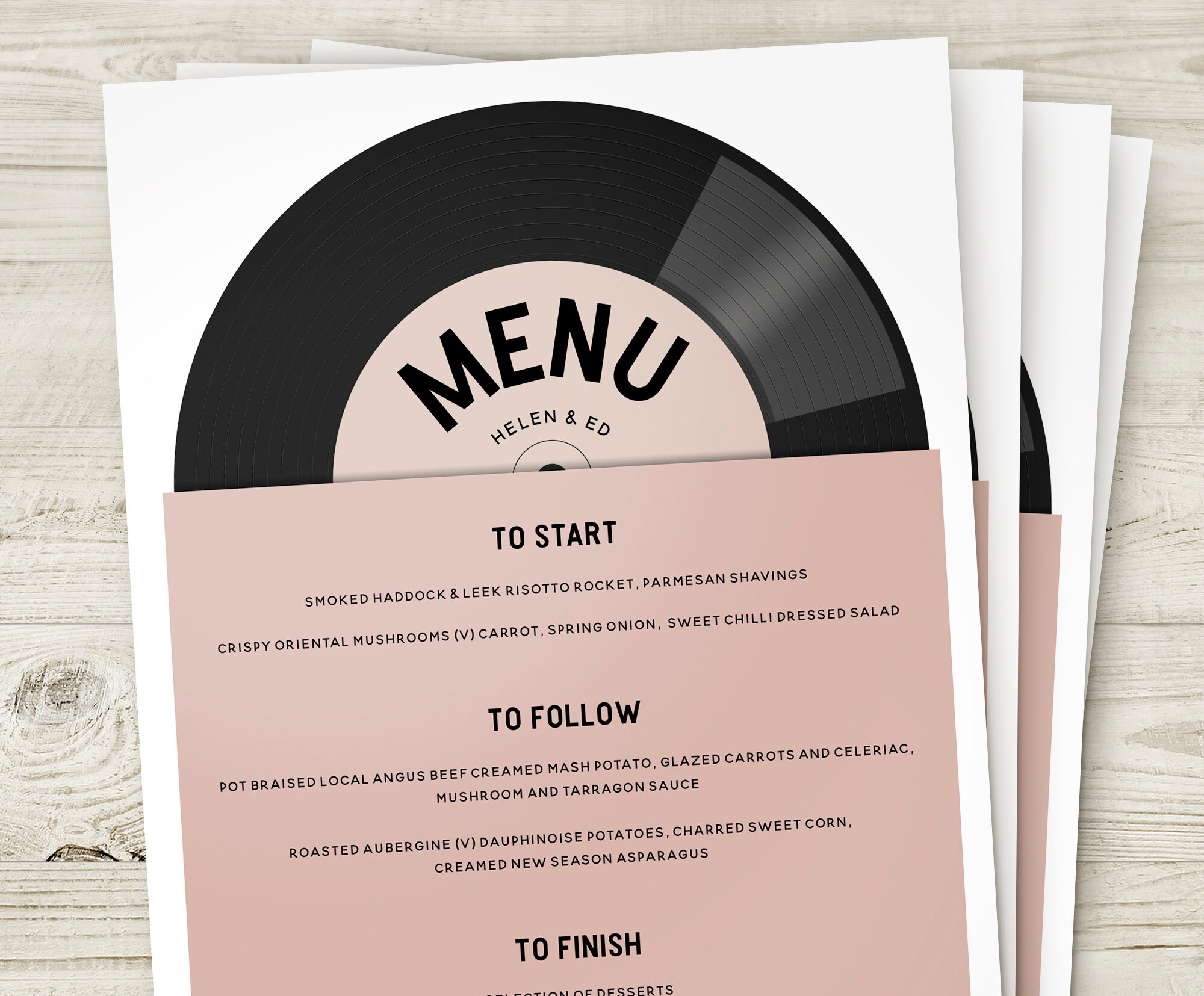 Record Style Menus Music Wedding Decor Vinyl Music Lovers - Etsy