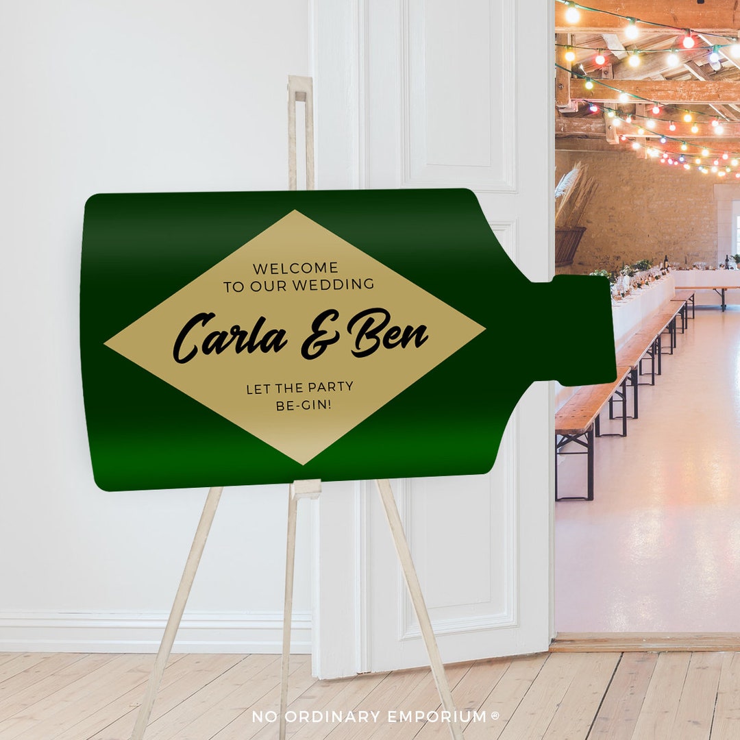 Gin Theme Wedding, Drink Themed, Cocktail Party, Bottle Shaped Welcome ...