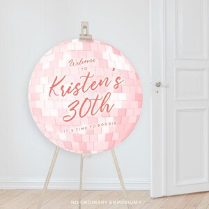 Disco Ball-style Welcome Sign, Glitterball Sign, Birthday Disco Party ...