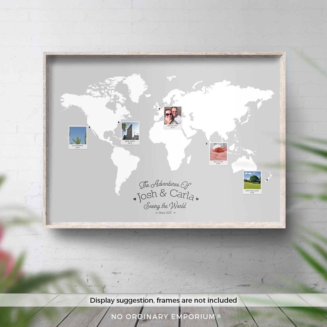 World Photo Map Gifts for Travel Lovers Map of Places - Etsy