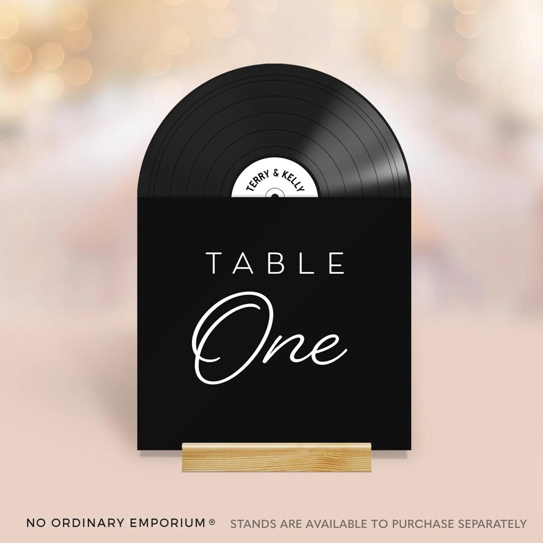 Music Record Wedding Table Numbers, Vinyl Record Wedding - Etsy