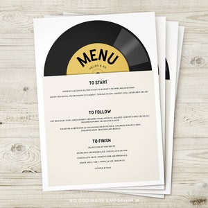 Record Style Menus, Music Wedding Decor, Vinyl , Music Lovers, Rock N ...