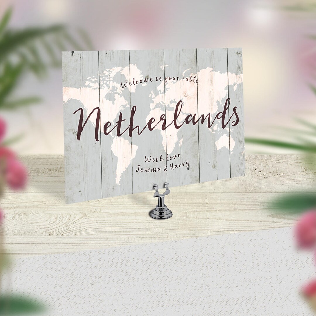 Wedding Table Numbers, Travel Theme Wedding, World Map Table Numbers ...