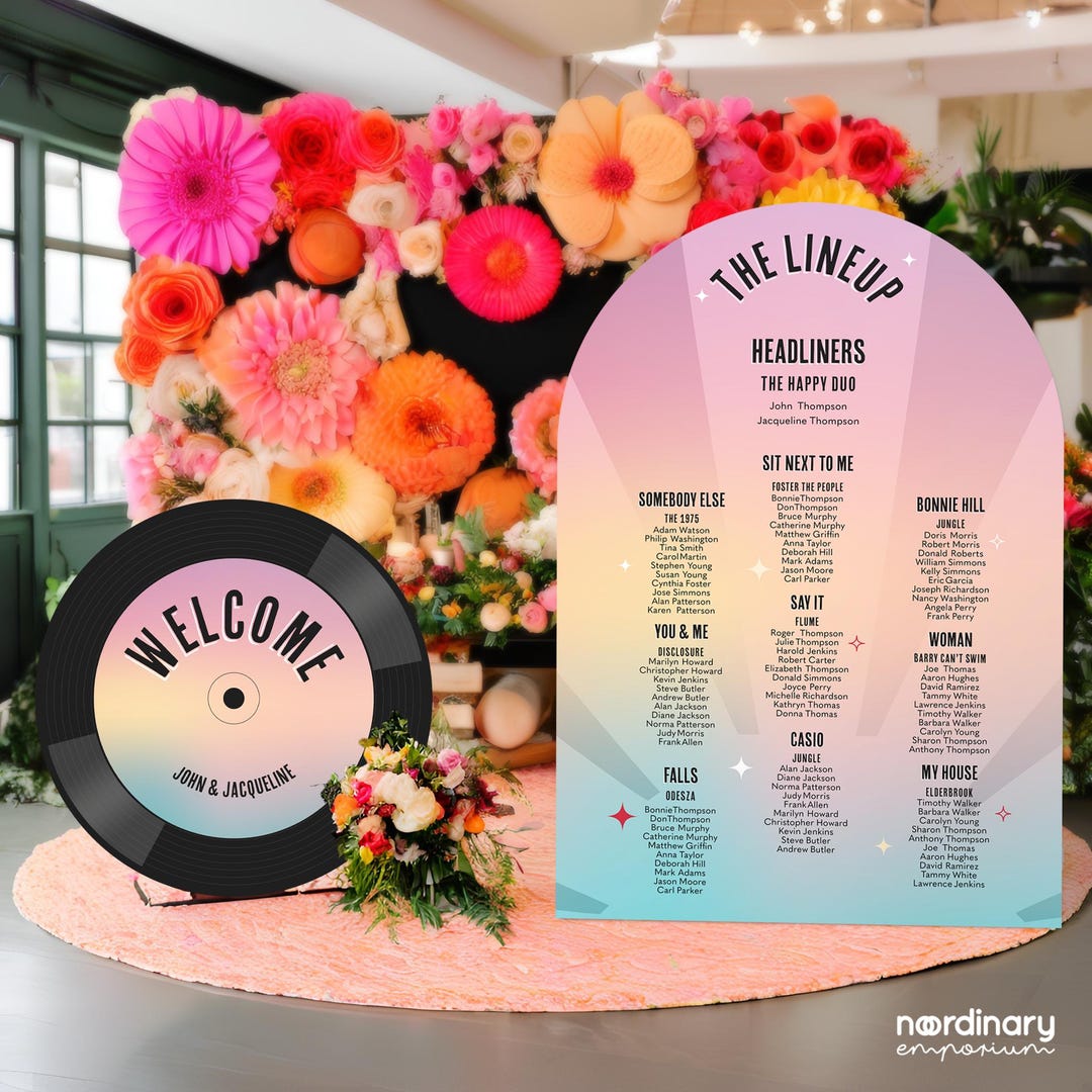 Festival Seating Chart, Concert Table Plan, Music Wedding, Rock N Roll ...