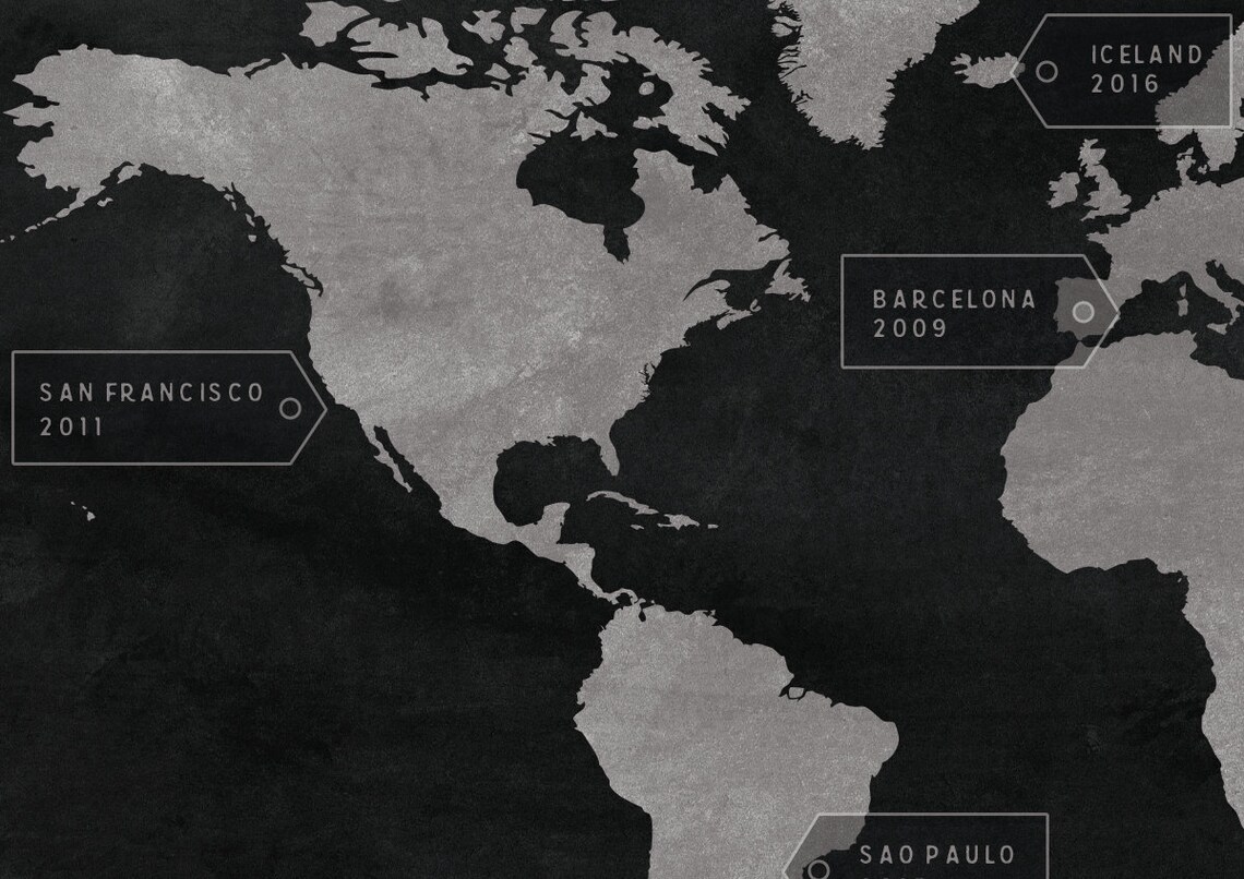 Bucket List Map World Travel Map Personalised Map Custom - Etsy España