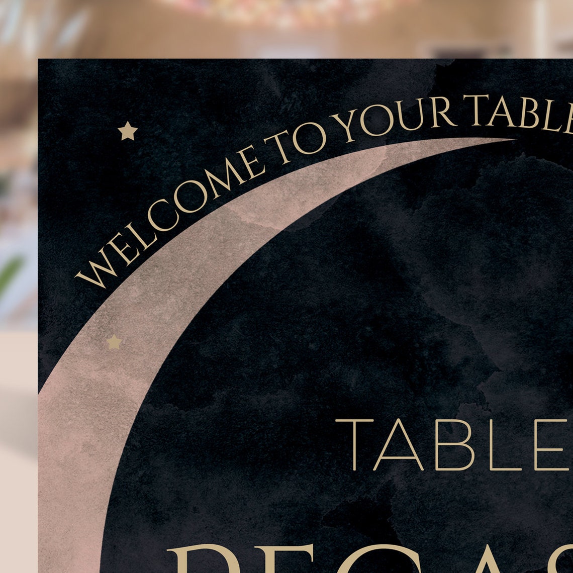 Moon and Stars Table Name Number Cards, Celestial Wedding Theme Decor ...