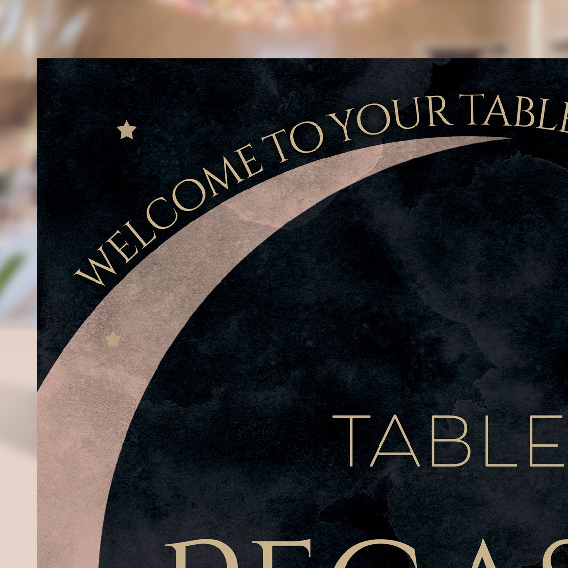 Moon and Stars Table Name Number Cards Celestial Wedding - Etsy