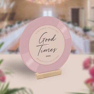 Vinyl Style Record Table Cards, Music Theme Wedding Table Signs, Table ...