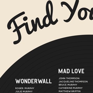 Record Seating Chart, Record Table Plan, Music Theme Wedding, Vinyl ...