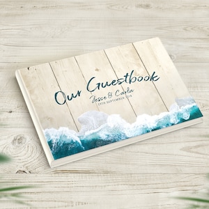 Beach Guest Book, Beach Theme Wedding Guestbook, Travel Wedding ...