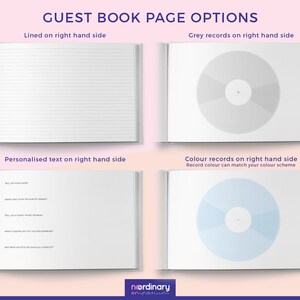 Music Theme Wedding Guest Book, Festival Wedding Guestbook, Song Track ...