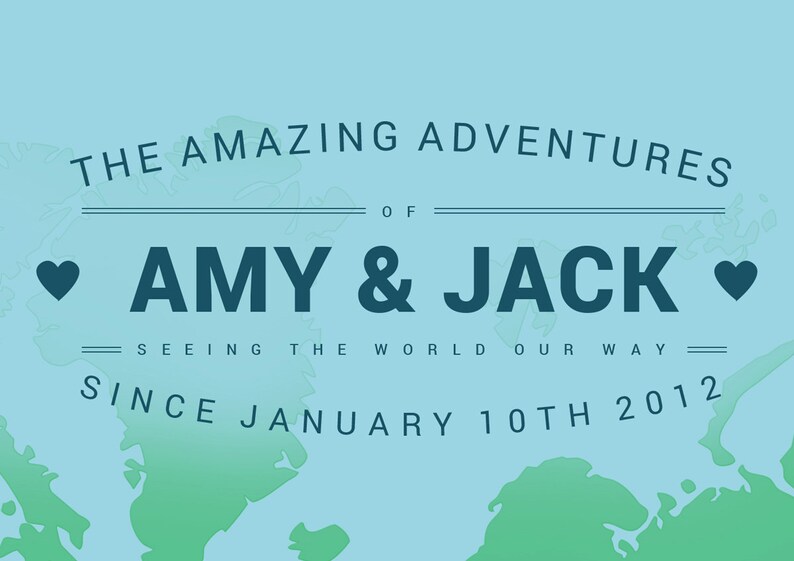 Where We've Been Map Personalised World Map Custom | Etsy