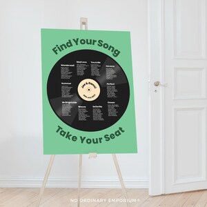 Record Table Plan Record Seating Chart Music Theme Wedding - Etsy
