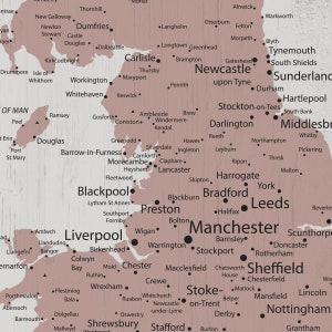 UK Pin Board Map, Camping Map, Motorhome Adventures Map, Personalised ...