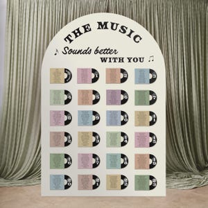 Record Table Plan, Record Seating Chart, Music Theme Wedding, Vinyl ...
