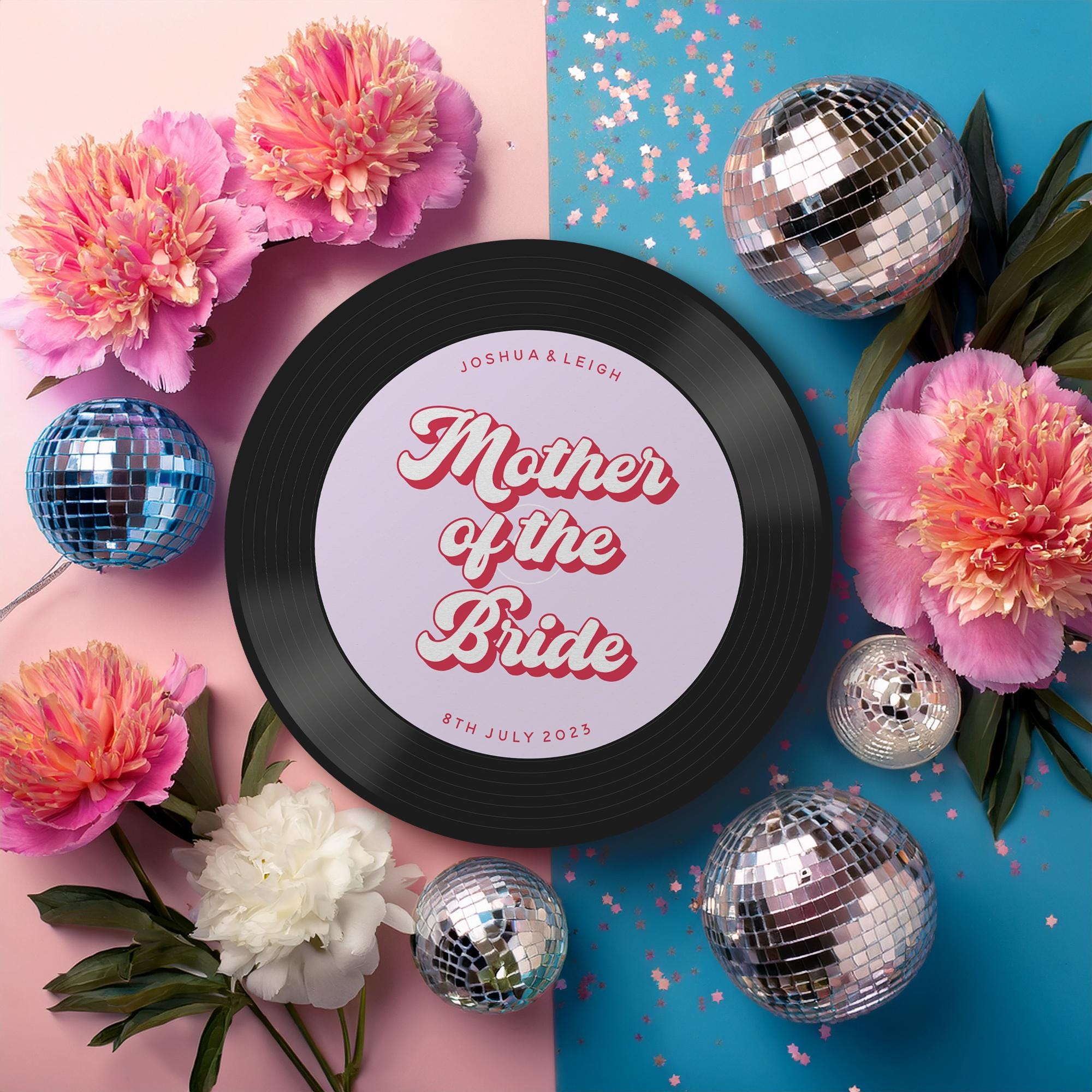 Retro Vinyl Record Wedding Place Cards: Personalized Music Theme - Etsy