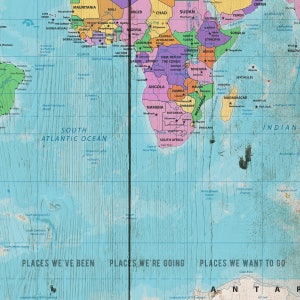 Push Pin Travel Map, Pin Board Map, World Travel Map, Places We've Been ...